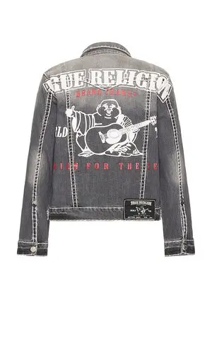 True Religion Super T Jimmy Jacket In Grey Wash - 35% Off